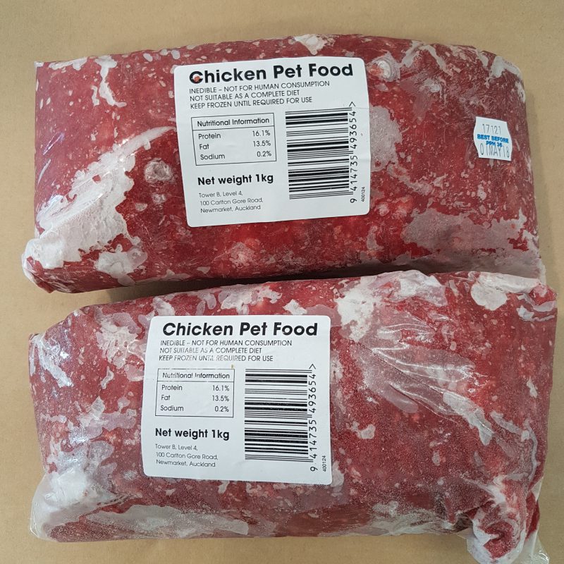 Chicken Pet Mince - Frozen 1kg - Hamilton Wholesale Meat
